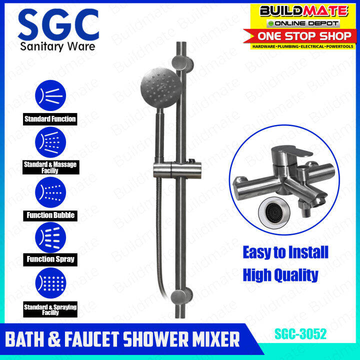 S.G.C. Bath and Faucet Shower Mixer Pure Stainless 304 SGC-3052 •BUILDMATE• (3 box) | Lazada PH