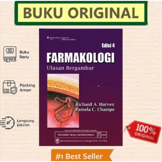 Farmakologi Ulasan Bergambar Edisi 4 - Richard A Harvey - ORIGINAL | Lazada Indonesia