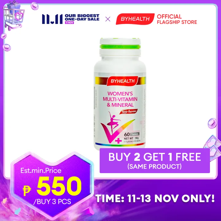 【NEW】Byhealth Women's Multivitamin and Mineral Tablets (60 Tablets) Women's Health ByHealth ...
