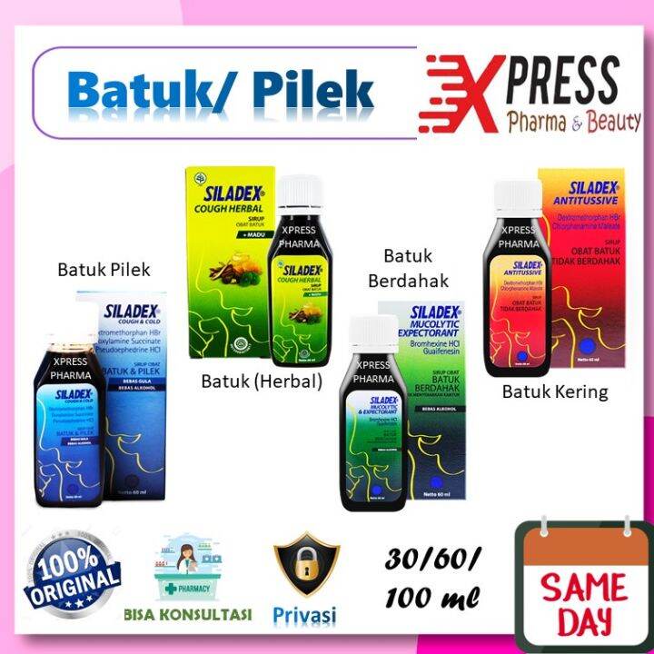 ⚡XPRESS⚡ Siladex Sirup Obat Batuk Pilek Syrup Siladek Siladeks 30 60 ...