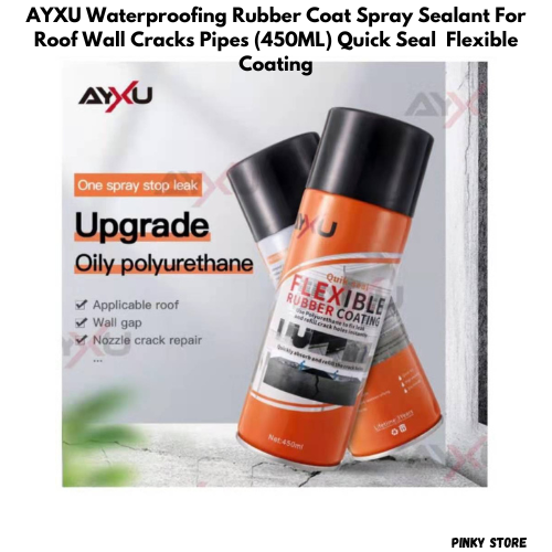 AXYU Waterproofing Rubber Coat Spray Sealant for Roof wall Cracks ...