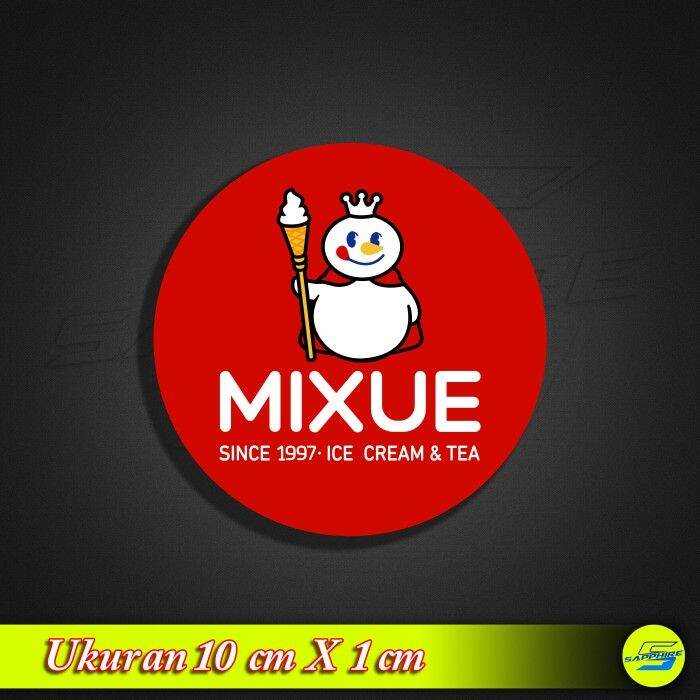 Stiker MIXUE Sticker Logo Mixue Ice Cream & Tea 1997 - Lingkaran ...
