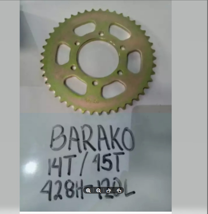 CSL Chain and Sprocket Set For Barako Motorcycle 14T/42T 428H-120L and ...