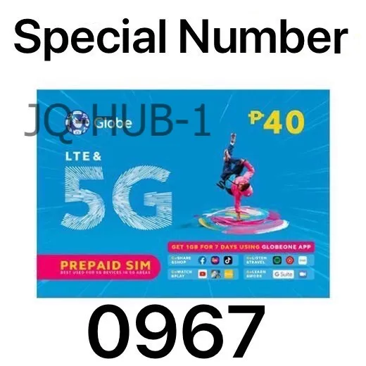 0967-#######(Random Number)Special Number Globe 5G LTE Tricut Sim Card ...