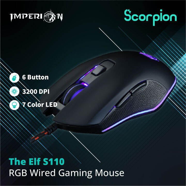 Imperion The Elf S110 RGB Wired Gaming Mouse | Lazada