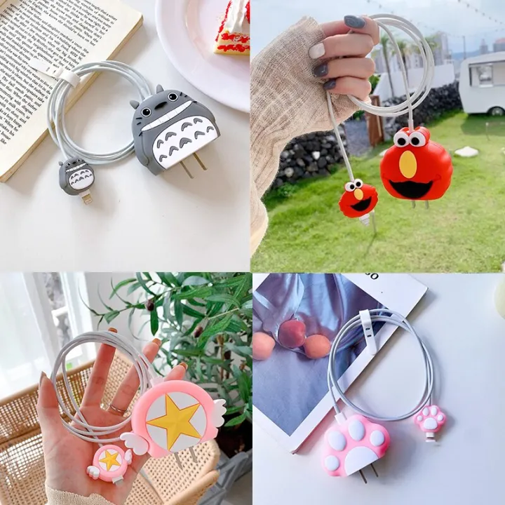 Cartoon Doll Cable Protector Cable Holder Phone Cord Protector for ...