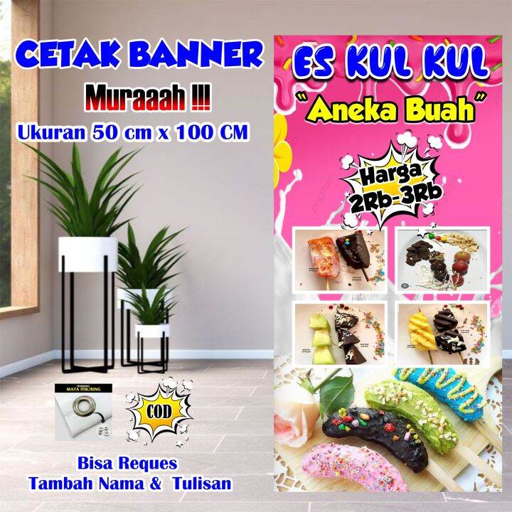 Spanduk Banner Es Kul Kul Ukuran 100 cm x 50 cm | Lazada Indonesia