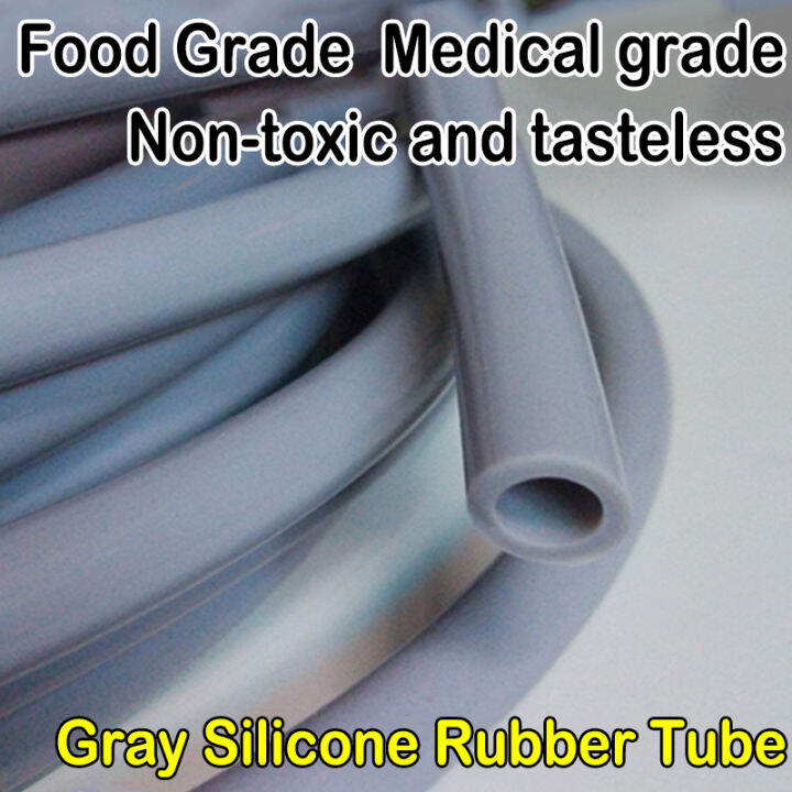 Food Grade Gray Silicone Tube Gel Flexible 1 Meter dia. 3 4 5 6 7 8 10 ...