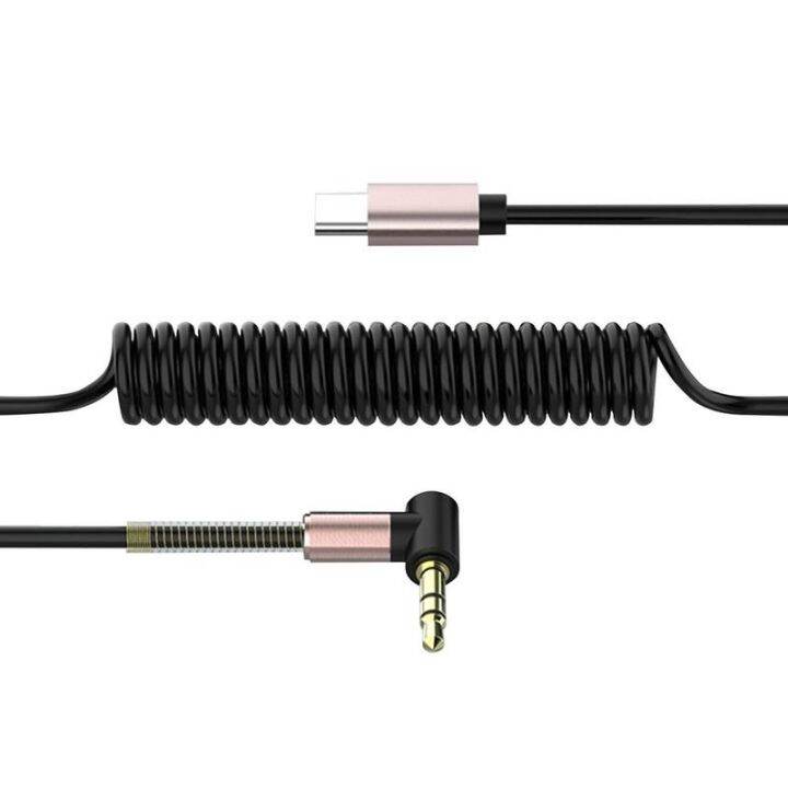 ↂ Kabel Audio typu C chowany typ-c do 3.5mm męski przewód AUX Adapter ...