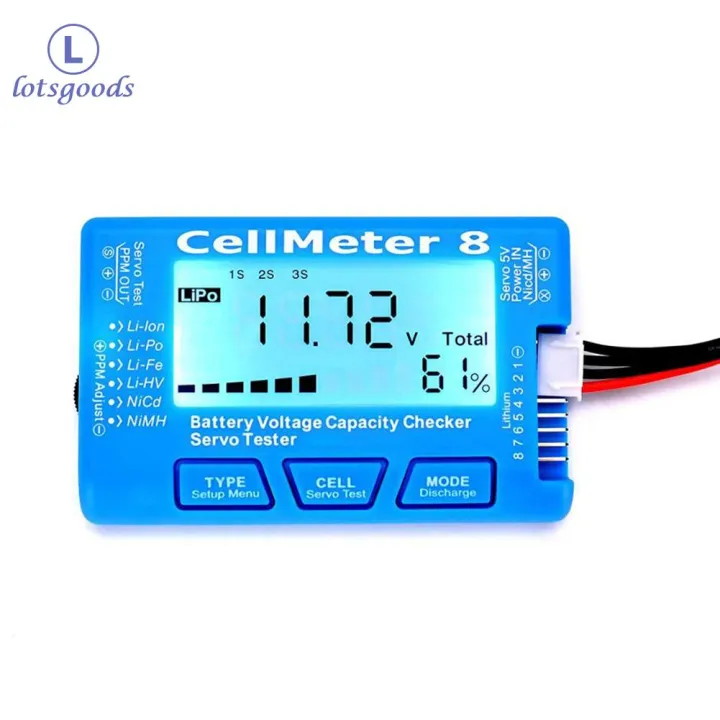 Digital Battery Capacity Checker CellMeter 8 LiFe Battery Voltage ...