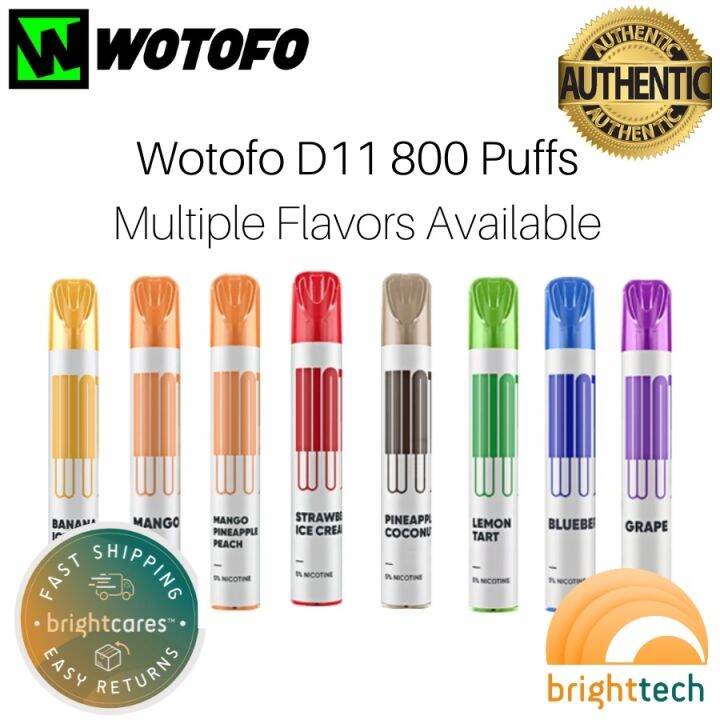 Wotofo D11 800 Puffs Original Disposable Vape Pen Prefilled Vape Juice ...