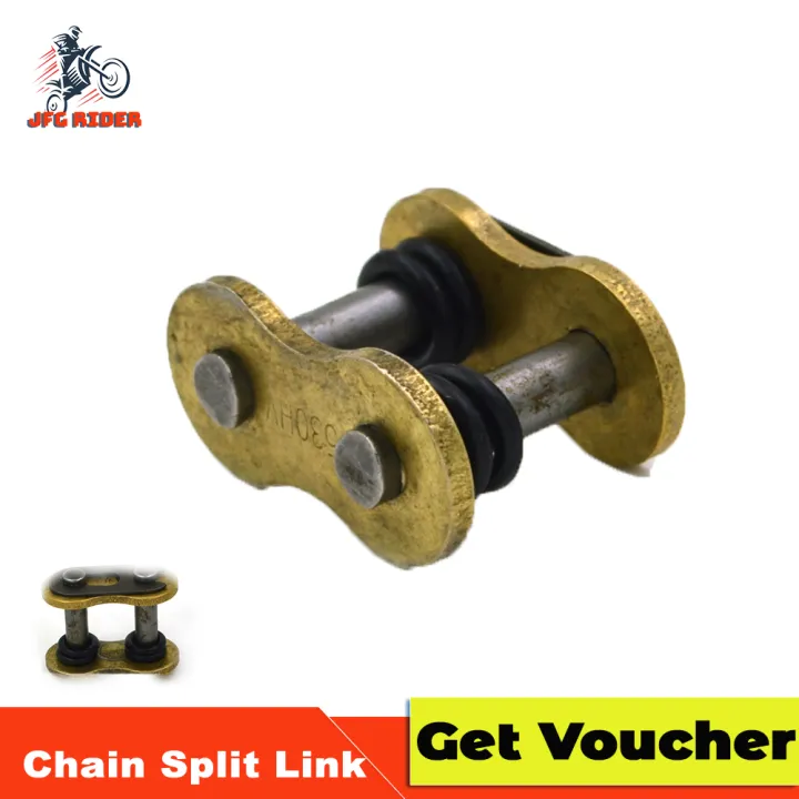 JFG Rider Motorcycle 428 HV O Ring Chain Split Link Gold For DID Chain ...
