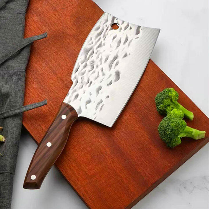 Kitchen Knife Forging Hammer Pattern Cutting Knife then Cutting Double ...