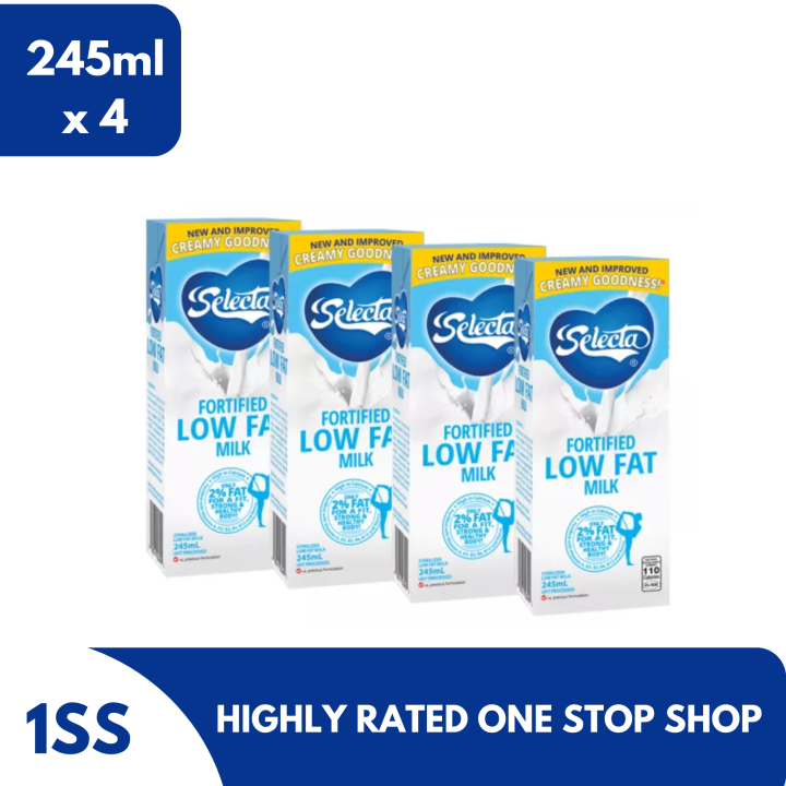 Selecta Fortified Low-Fat Milk, 245ml set of 4 | Lazada PH