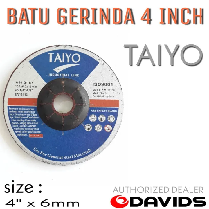 Mata Gerinda Poles Batu Gerinda Grenda Gerenda 4 Inch Taiyo | Lazada ...