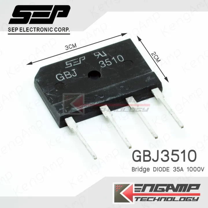 (1ตัว) [DIOD] GBJ3510 ยี่ห้อ SEP บริดจ์ไดโอด 35A 1000V | Lazada.co.th