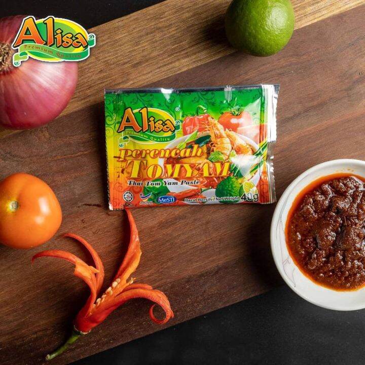 Alisa Perencah Tomyam Ramuan Asli Thai Tom Yam Paste (14 Packs) Ready ...