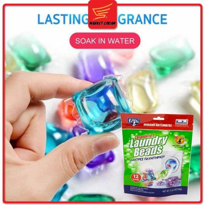 KuaKua Laundry Condensation Beads Detergent Gel Laundry Ball Sabun Basuh Cuci Baju Sabun Candy ...