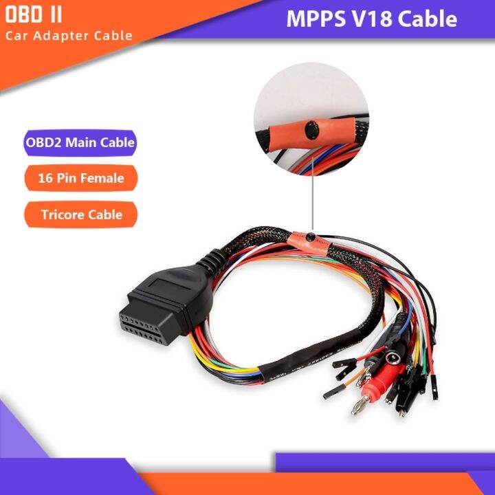 MPPS V18 Breakout Tricore Cable OBD OBD2 Breakout ECU Bench Pinout ...