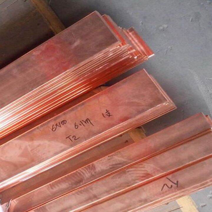 1PCS Length 1000mm T2 Metal Rod Red Copper Flat Bar Strip 99.95% Pure ...