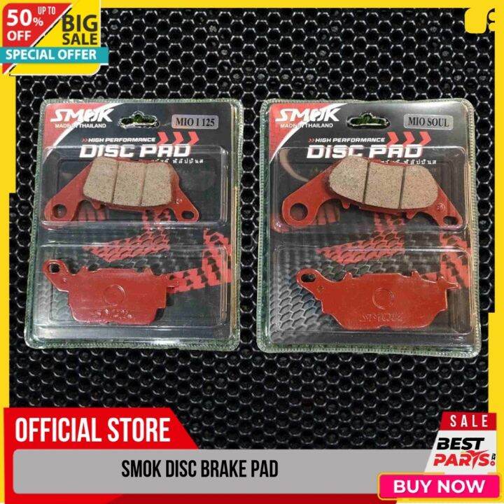 SMOK BRAKE PAD DISC MIO I 125 / AEROX NMAX V1 V2 SNIPER 150 CLICK GC ...