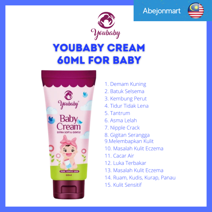 Youbaby baby cream 60ml krim bayi untuk kembung perut selsema batuk ...