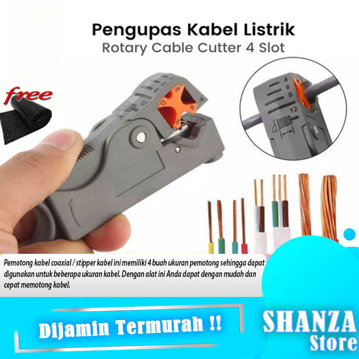 BISA COD - Alat Pemotong Kabel Listrik Rotary Coaxial Cable Stripper ...