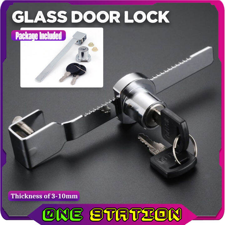 Glass Cabinet Lock with Keys Sliding Window Glass Door Lock Shop ...