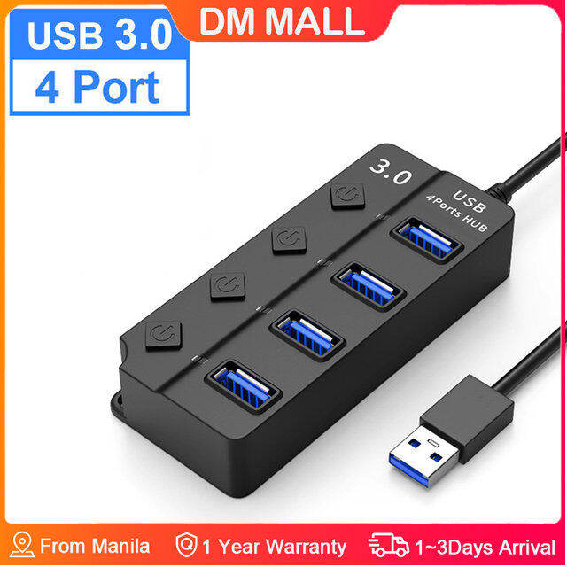 DM MALL 7 Ports USB Hub USB Port Extension Hub For Laptop 3.0 High ...