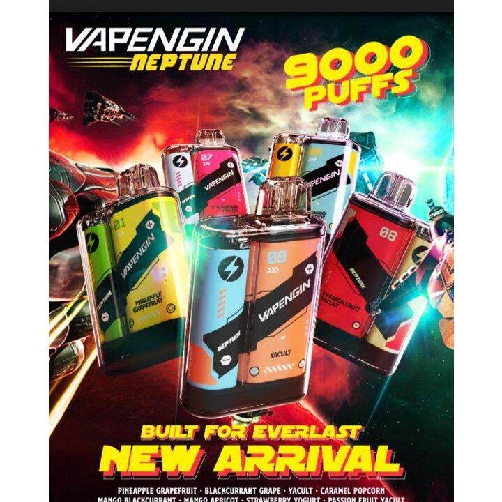 Ready Stock!!! VAPENGIN NEPTUNE 9000 Puffs Disposable | Lazada