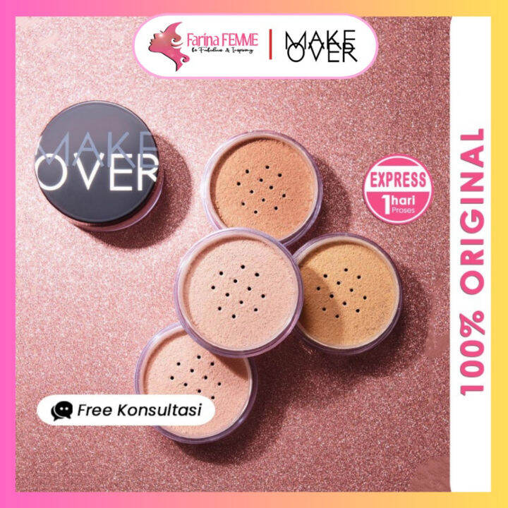 FEMME || Make Over Silky Smooth Translucent Powder / Bedak Tabur Make ...