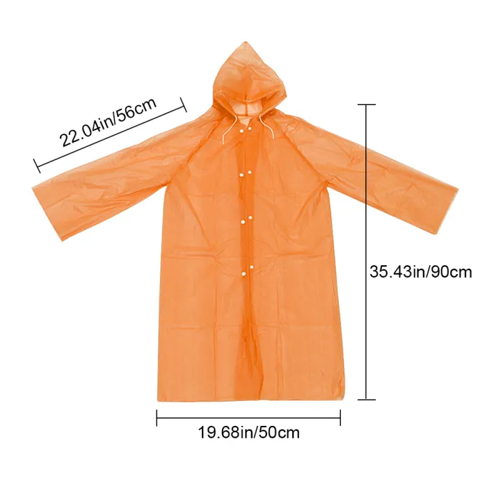 Disposable Plastic Raincoat Kids Boys Girls Hooded Poncho Waterproof ...