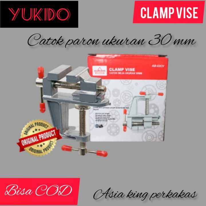 Catok Meja Mini Ragum Besi Clamp Meja Klem Penjepit Mini Amyung ...