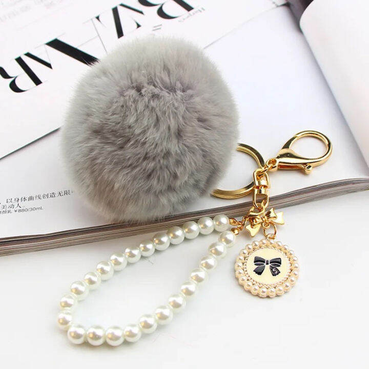 Pearl beaded Tassel Bag charm keychain | Lazada PH