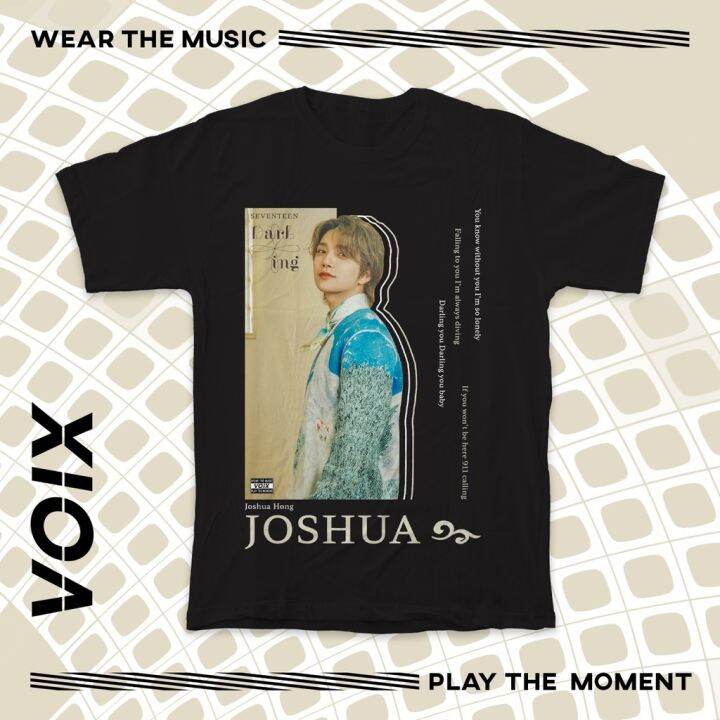 cotton T-shirt Kpop Seventeen T-Shirt Dar ling Tee - Jeonghan Joshua ...
