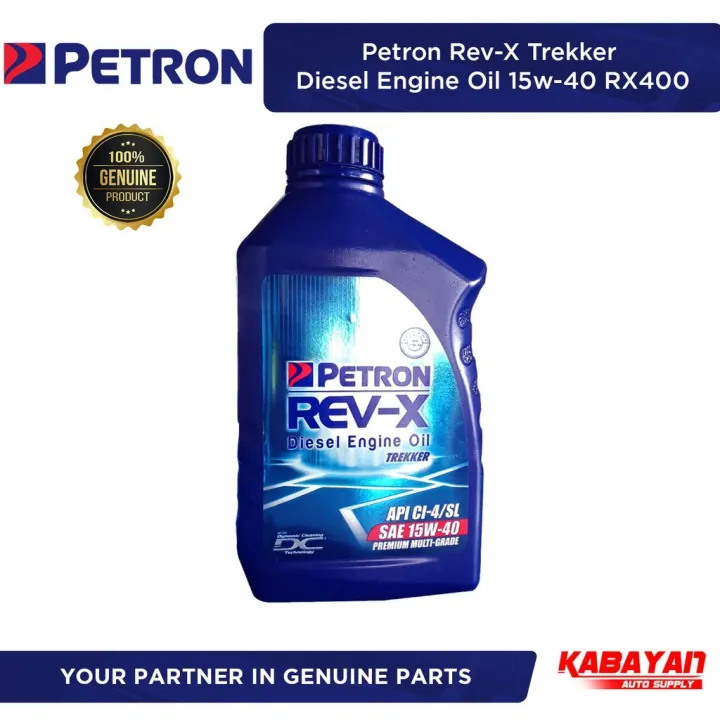 PETRON Rev-X Trekker Diesel Engine Oil 15w-40 RX400 API C1-4 1Liter ...