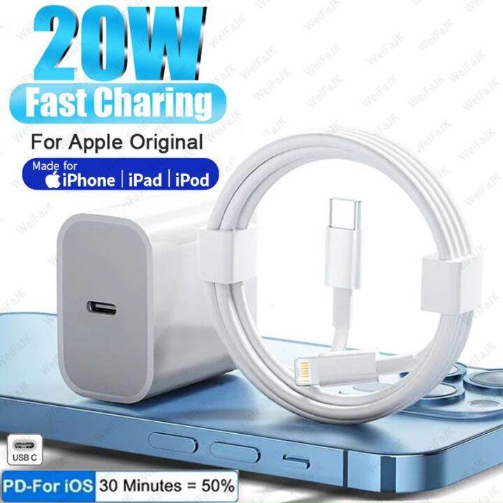 [HOT] Original 20W Fast Charger For iPhone 11 12 13 Pro Max XS XR X 7 8 ...