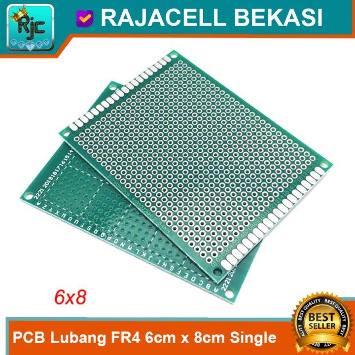 PCB Lubang Prototype PCB bolong 6x8 cm FR4 Fiber Single Layer | Lazada ...