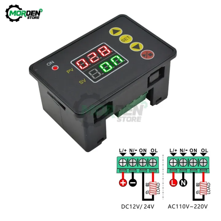 Programmable Digital Time Delay Relay Ac 110v 220v Dc12v Normally Open Relay Module With Buzzer ...
