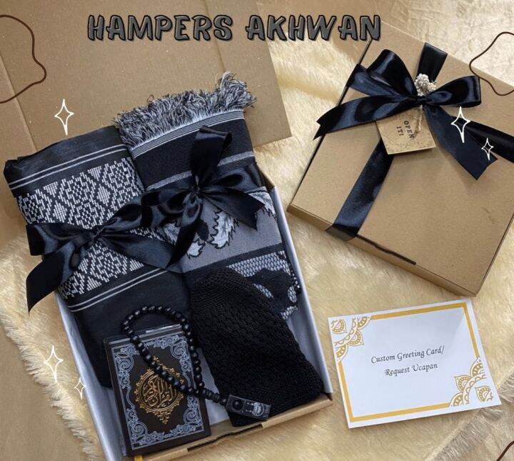 Hampers cowok / kado cowok/ hampers sarung / black hampers / gift box ...