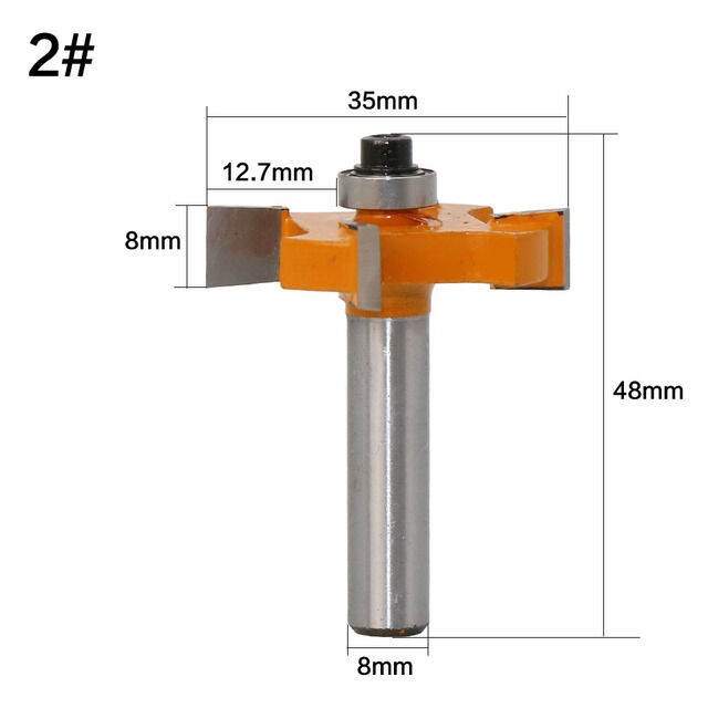1 Pc 8mm Shank T Slot Milling Cutters With Bearings Industrial Grade ...
