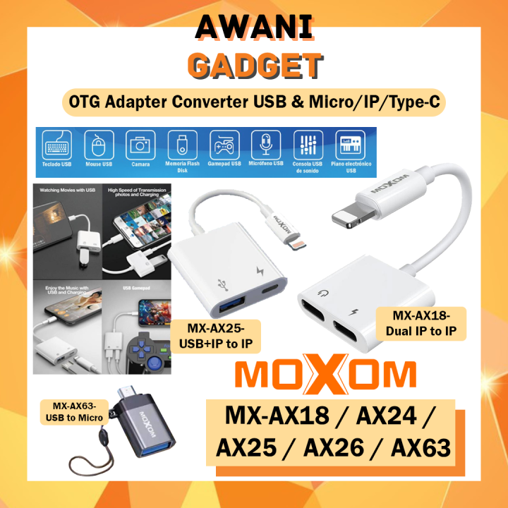 Moxom MX-AX18 OTG Converter MX-AX24 OTG Adapter IP USB Adapter TypeC ...