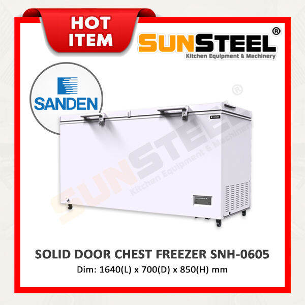 【SUNSTEEL】SANDEN Solid Door Chest Freezer (Hard Top) 600L *Japan Brand ...