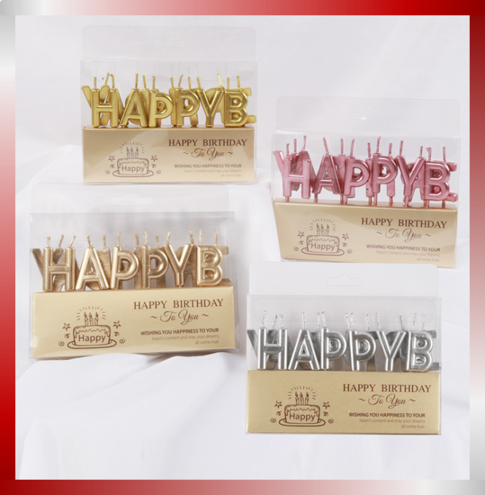 Indo - Lilin Huruf Happy Birthday / Birthday Candle / Lilin Tulisan ...