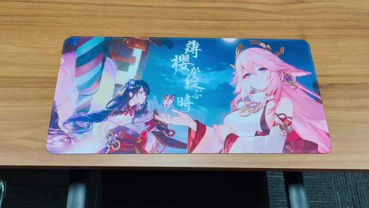 Genshin Impact Mouse Pad Yae Miko Gaming Accessories Desk Mat Pc Gamer ...