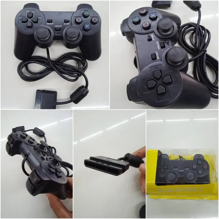 JOY GAME PLAY2 จอยเพลทู จอยสั่น จอยยอดนิยม เพลย์สเตชั่น สีดำ ใช้ต่อกับ ...