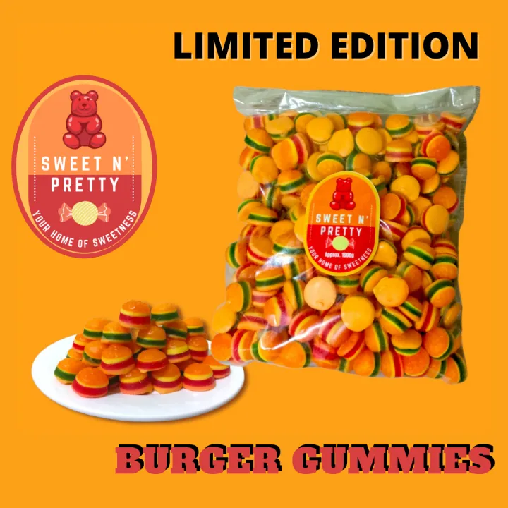 Sweet N' Pretty BURGER GUMMIES - 1kg Kutkutin and Gummies - LIMITED ...