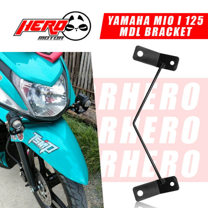 Yamaha Mio i 125 Mini Driving Light Bracket Matte Black Stainless Steel ...