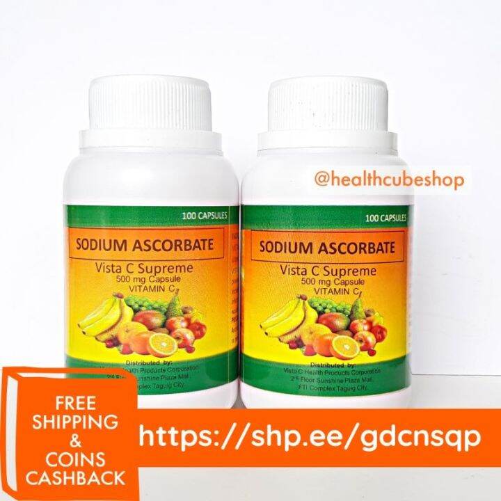 Vista C Sodium Ascorbate Vitamin C 100 capsules | Lazada PH