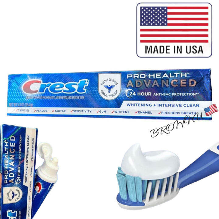 Crest Pro Health Advanced Whitening + Intensive Clean Fluoride ...